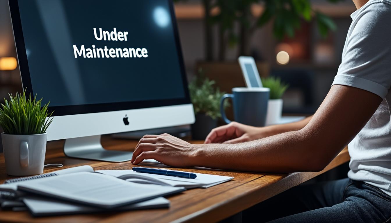 Ce site web est en cours de maintenance planifiée : erreurs à éviter
